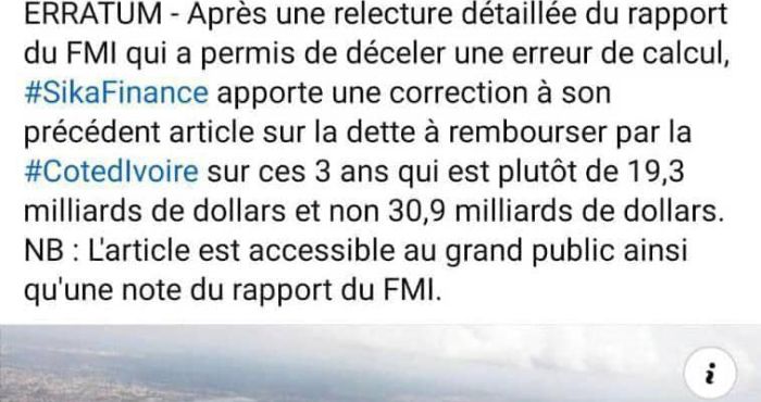 Côte d'Ivoire/ Aucune pression financière sur la Côte d’Ivoire